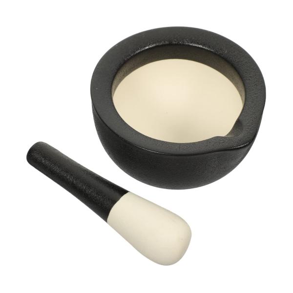 商品名:  1 Set Grinding Bowl with Grinding Rod Molcajete Mexicano Ginger Crusher Garlic Mortar Tablet Crusher Mortar and Pe...