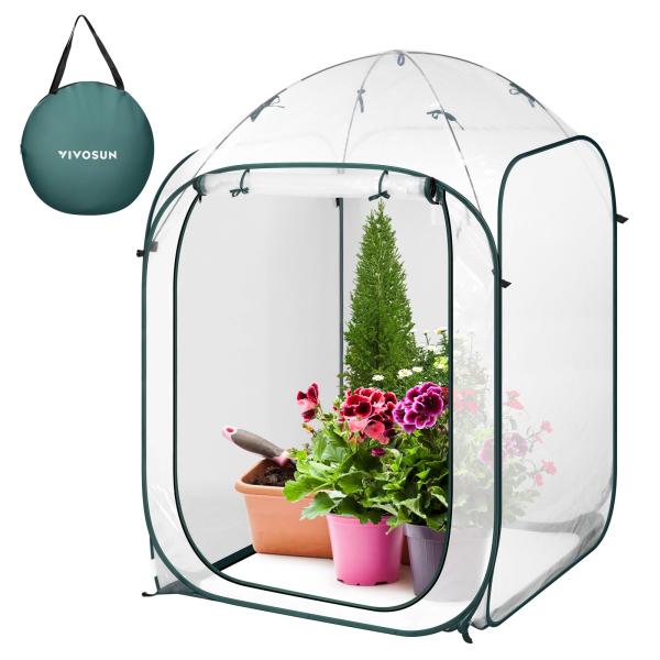 商品名: VIVOSUN ポップアップミニ温室 39インチx39インチx63インチ VIVOSUN 39x39x63-Inch Portable Walk-in Greenhouse, with PVC Cover &amp; Detach...