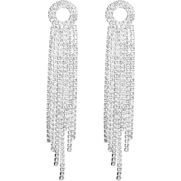 商品名Supra Diamanto ラインストーンイヤリング ダングル レディース ガールズ ボーホー タッセル ロングスパークル ダングルイヤリング ロングタッセル ダングル ドロップイヤリング ウェディング ブライズメイドジュエリー, ...