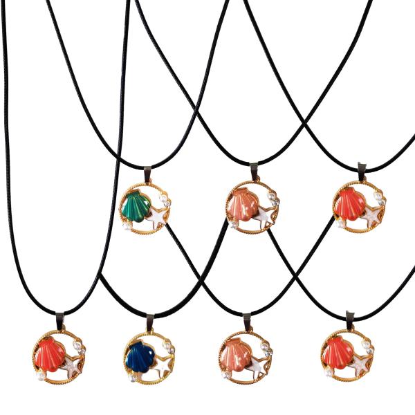 商品名: VESMATITY 24ピース サマーシェル マーメイドパーティーギフト デコレーション 海の下の妖精 誕生日テーマ パーティー マーメイドネックレスセット プリンセスパーティーの記念品 ベビーシャワー 学校のご褒美に VESMA...