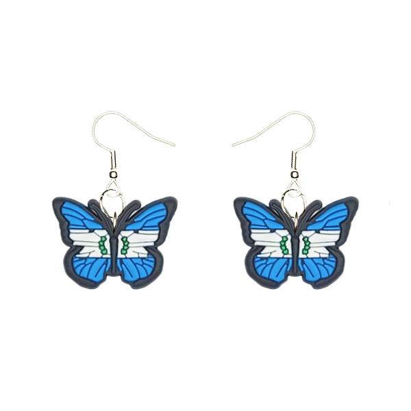 商品名:  Honduras Earrings Lead and Nickle Free Silver Plated Fishhooks Yazzle Dazzle Chile El Salvador Honduras Guam Guate...