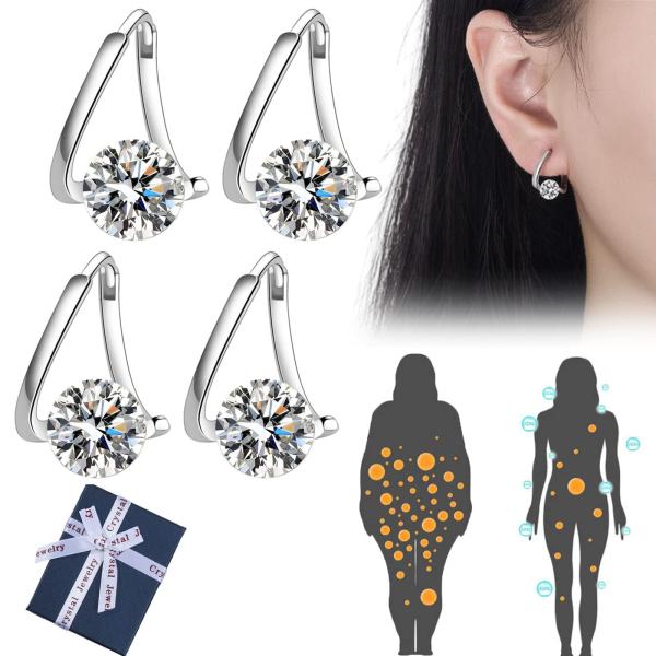 商品名: Flysmus〓 Halolux Lymphvity ゲルマニウムイヤリング 2/4ペア ハロルクス リンパ性 ゲルマニウムピアス リンパ磁気療法 ゲルマニウムイヤリング, 2 PAIR, 銅 Halolux Lymphvity ...