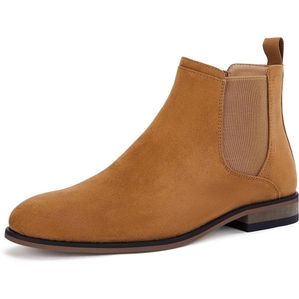 商品名Coutgo メンズ チェルシーブーツ 快適なスエードドレスブーツ チャッカアンクルブーツ, ブラウン, 11Coutgo Men's Chelsea Boots Comfortable Suede Dress Boots Chukk...