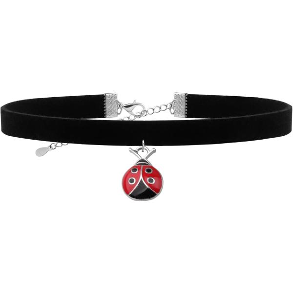 商品名MAOFAED てんとう虫ギフト てんとう虫 ベルベットチョーカー 女性用 てんとう虫愛好家へのギフト てんとう虫ジュエリー てんとう虫チョーカーネックレス, 金属, 合金。MAOFAED Ladybug Gift Ladybug V...