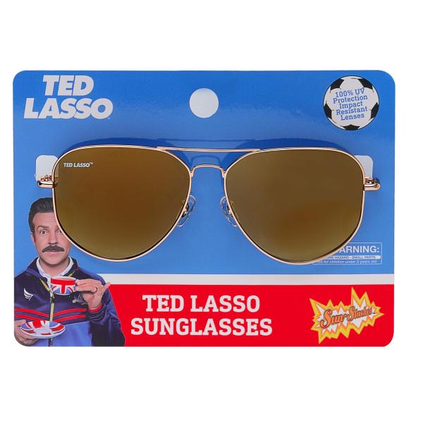 商品名:  Ted Lasso Gold Aviator Sunglasses SunStaches UV 400, One Sizeブランド: Sun-Staches商品サイズ: Large高さ: 16.6cm横幅: 11.7cm奥行: ...