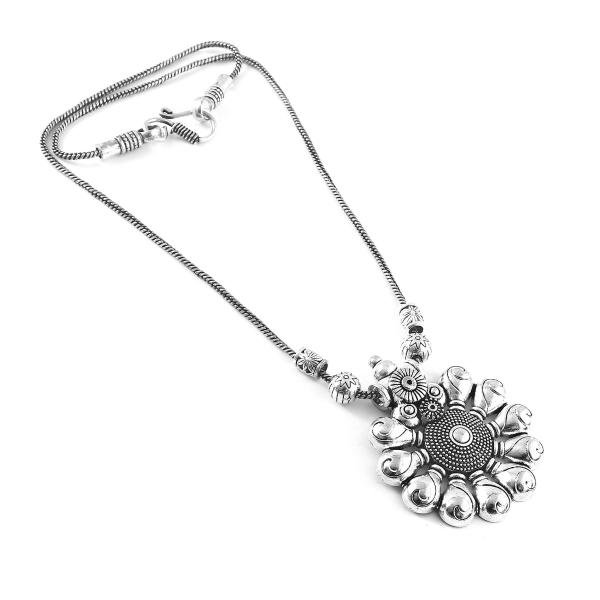 商品名:  ANDYWARS FASHION Indain Oxidised Pendant Woman and girls Necklaces set, Gift for her, Round Pendant Necklace set, ...