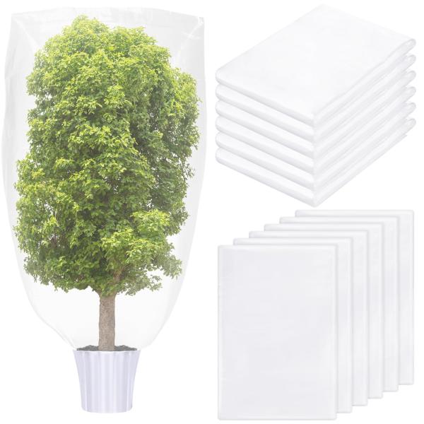 商品名: 6枚 植物カバー 凍結防止 冬の植物フィルムカバー プラスチック 透明 植物シェルターバッグ 防水 霜カバー 植物 温室 庭 屋外 霜保護 (39.4 x 59インチ) Perthlin 6 Pcs Winter Plant Co...