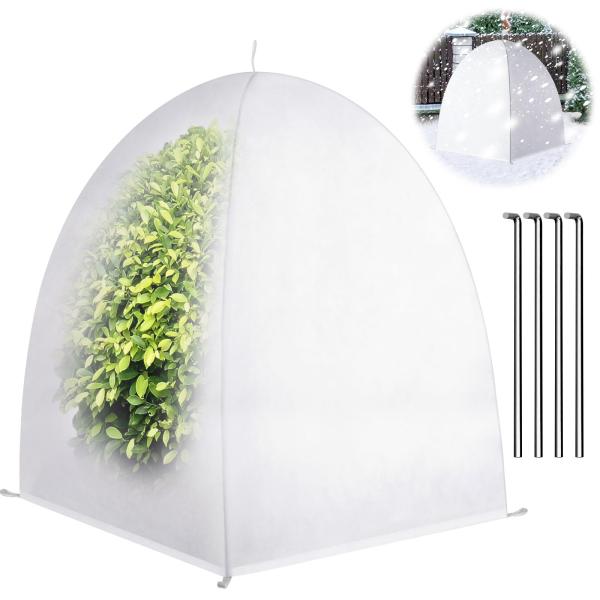 商品名: 35 x 35 x 39インチ 植物カバー 凍結防止 再利用可能な霜カバー 屋外植物用 ステープルステーク付き 庭 温室 植物 低木 霜カバー テント 小さな木用 動物による損傷防止 35 x 35 x 39 Inch Plant...