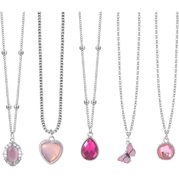 商品名Kasmena ネックレス レディース バタフライ ラブ ウォータードロップ ペンダント ネックレス 5点 トレンディ ジュエリー アクセサリー ギフト バレンタイン 誕生日 結婚式, 金属, 宝石なしKasmena 5 Pieces...