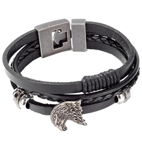 商品名:  GALPADA Men's Eagle Head Bracelet Pulseras De Hombre Initial Bracelet for Men Adjustable Bracelet Bracelets for Gu...