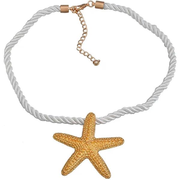 商品名かわいいマリンスタイルロープ/ヒトデネックレス レディース ガールズ ティーンズなど向け 調節可能なヒトデネックレス リトルマーメイドコスチューム ウルスラコスチューム コスプレなどに 貝殻をテーマにしたヒトデネックレス 悪役コスチュ...