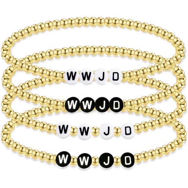 商品名サリコン ピンク WWJD ブレスレット ティーン ガールズ レディース 夏 調節可能 What Would Jesus Do ビーズブレスレットパック, プラスチックビーズ, 宝石なし。Salircon Pink WWJD Brac...