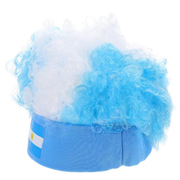 商品名:  FRCOLOR Fan Wig Headband Argentina Flag Headband Patrick Mahomes Clown Nose Football Party Favors Clown Wig Orname...