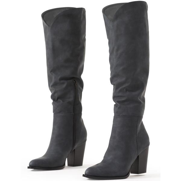 商品名:  Putu Womens's Knee High Boots High Heel Western Boots Pointed Toe Tall Boots Black 9ブランド: Putu商品サイズ: 9高さ: 30.5054c...