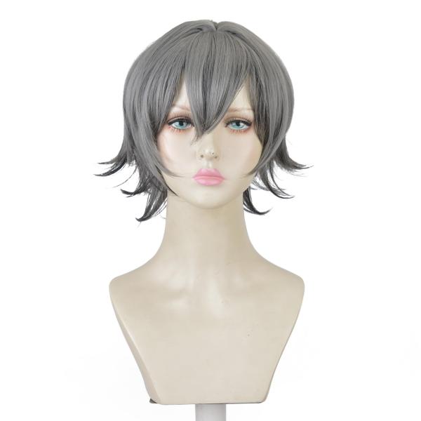 商品名:  Short Grey Wig for Men, Trailblazer Male Upturned Short Hair Synthetic Anime Wig Boys for Game Cosplay Honkai Star...