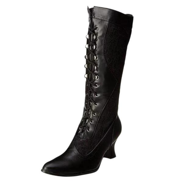 商品名:  eczipvz Cowgirl Boots for Women, Womens High Heel Knee High Boots Pull On Lace Up Stiching Pointed Toe Boots Fashi...