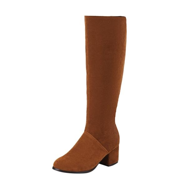 商品名:  eczipvz Cowboy Boots Women, Womens High Heel Knee High Boots Zipper Chunky Almond Toe Pull On Cowboy Boots Fashion...