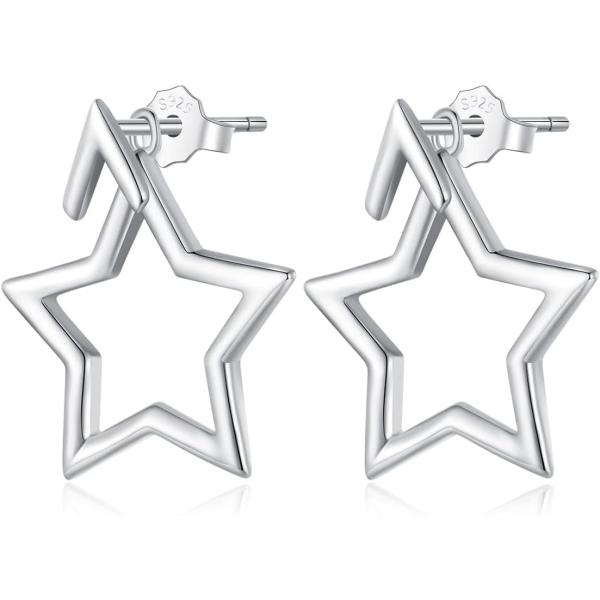 商品名RUKYF スターリングシルバー イヤリング レディース 低刺激性 三角形 スター スタッド イヤリング ガールズ かわいい 軽量 イヤリング シンプル 幾何学模様 イヤリング ティーン グリル ギフト トレンディなもの, スターリン...