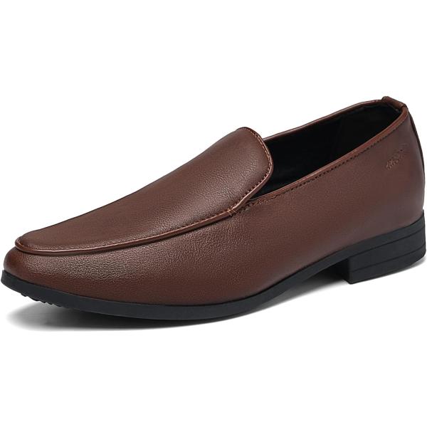 商品名UUBARIS Men's Penny Loafers Slip on Leather Dress Shoes Business Formal Shoes Boat Driving Shoes Brown Size 7.5ブランド：U...