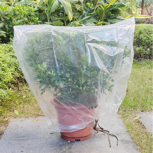 商品名: LHongL 植物カバー 凍結保護 霜 6ミル 透明プラスチック 巾着温室付き 植物低木 霜カバーバッグ 苗木 バラの茂み 赤ちゃんの木 (プラスチック、幅39インチ 高さ31インチ、3個) LHongL Plant Covers...