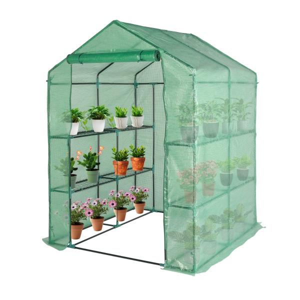 商品名:  Greenhouse for Outdoors Indoors, Walk-in Small Greenhouse Thickened PE Cover &amp; Heavy Duty Powder-Coated Steel,...