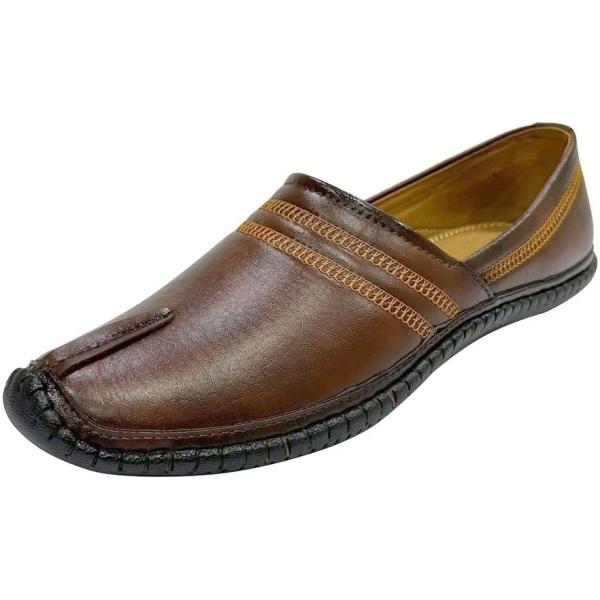 商品名Step n Style Mens Loafers Shoes Slip-on Casual Jutti Handmade Formal Ethnic Mojari Gift for Him Brownブランド：Step n Styl...