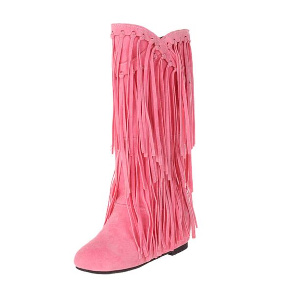 商品名:  ZHOUXINGB Boot Socks for Women Over The Calf Wide Women's Plus Size Winter Chunky Heel Fringe Boots Inside Booster...