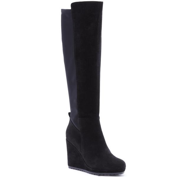 商品名:  JustFab Claire Heeled Boots for Women - Women's Black Boots, Faux Suede Wedge Boots, Boots for Women, Womens Boots...