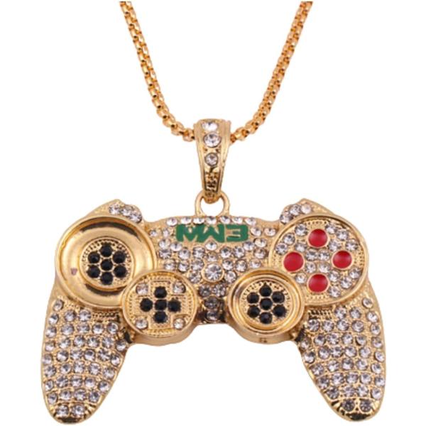 商品名DATOA Colorful Crystal Game Controller Pendant Necklace Punk Hip Hop Friendship Necklace for Women Men-Goldブランド：DATOA...