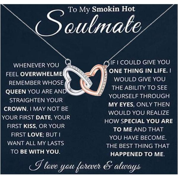 商品名Peraca Cris To My Soulmate ネックレス ハートペンダントネックレス ラインストーンチョーカーネックレス ソウルメイトネックレス ガールフレンドや奥様へのジュエリーギフト, adjustable, 金属, 宝石...