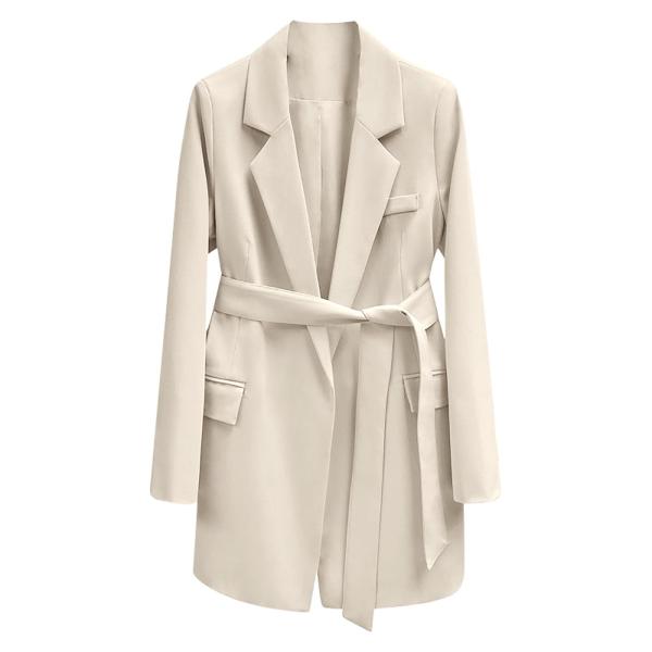 商品名:  Womens Fashion Belted Blazer Jacket Open Front Long Sleeve Office Blazers Bussiness Casual Jackets Suit with Pocke...
