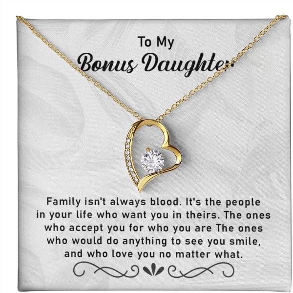 商品名To My Bonus Daughter Gifts, Jewelry Birthday Gift For Step Daughter, Bonus Daughter Necklace Birthday Graduation Chri...