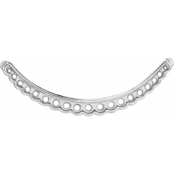 商品名:  Semi-Polished 18k White Gold Channel-Set Necklace Center Jewelry Finding (Mounting Only, Not All Stones Included)ブ...