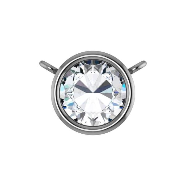 商品名:  14k Yellow Gold Rose-Cut Diamond Bezel-Set Solitaire Necklace Center Jewelry Finding (Mounting Only, Not All Stone...