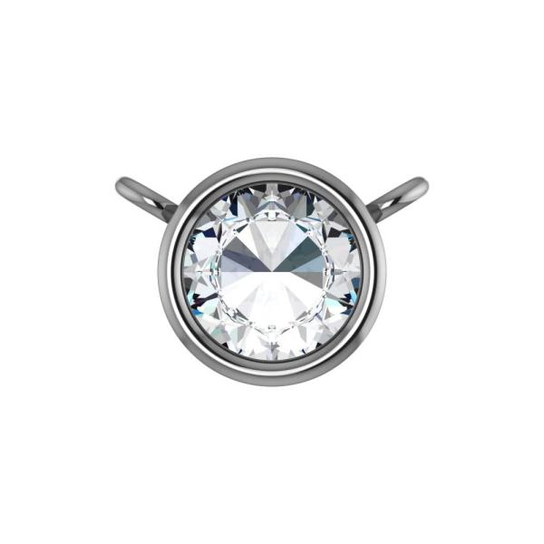 商品名:  Platinum Rose-Cut Diamond Bezel-Set Solitaire Necklace Center Jewelry Finding (Mounting Only, Not All Stones Inclu...