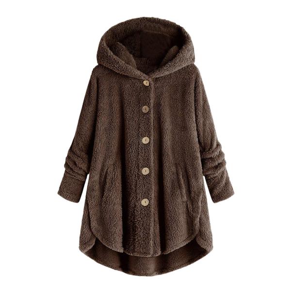 商品名:  kcdigr labor day sales 2023 Women's Sherpa Hoodies Oversized Long Fuzzy Fleece Coats Asymmetrical Button Hooded Ja...