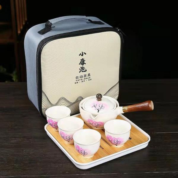 商品名:  DOUHUA Axurhui Magic Teapot, Semi Automatic Tea Set Cat, Ceramic Portable Travel Tea Set, Chinese Kungfu Tea Set w...