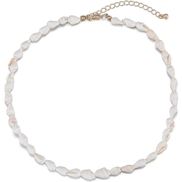 商品名Iutymu Natural White Conch Shell Necklace With Long Gold Adjustable Extender Chain for Beach/holiday/festival/coslpay...