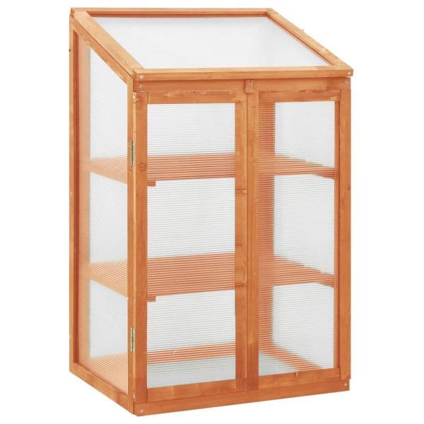 商品名:  Tidyard Greenhouse with Openable Roof and Storage Shelves Firwood PC Board 2 Doors Plant Gardening Outdoor Grow Pl...