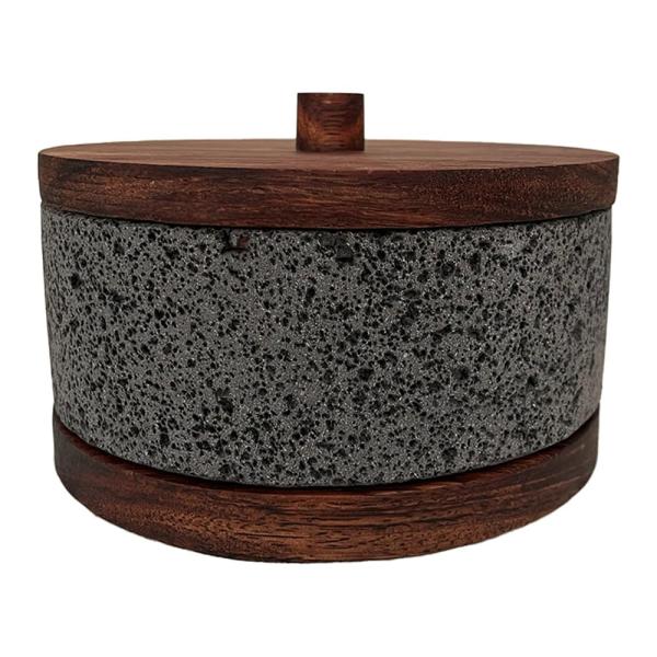 商品名:  WOOD PLANKS MX Molcajete Calli Customizable Volcanic Stone with Base and Top in Parota Woodブランド: WOOD PLANKS MX高さ:...