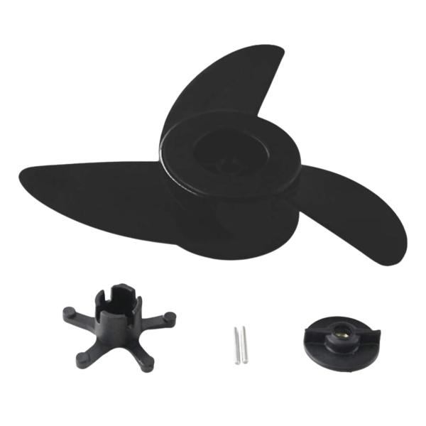 商品名: 3枚羽根電動ボートプロペラ プロペラナット プロペラ ドライブピン ベース付き 船外トローリングモーター用 Trolling Motor Propellers - 3-Blade Snake Drill Prop Parts Re...