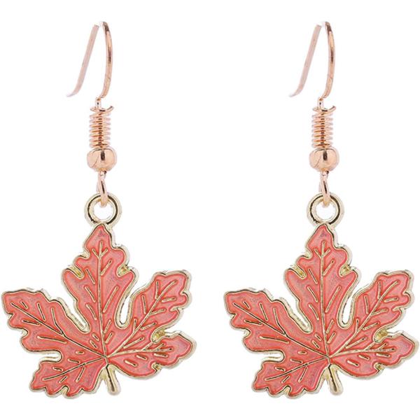 商品名秋のメープルリーフイヤリング レディース ガールズ ユニーク 華奢 カラフル 赤 紅葉 植物 エナメル 幾何学的 軽量 ダングル ドロップ イヤリング 感謝祭 クリスマスパーティー ホリデージュエリーギフト, 亜鉛, 宝石なしFall...