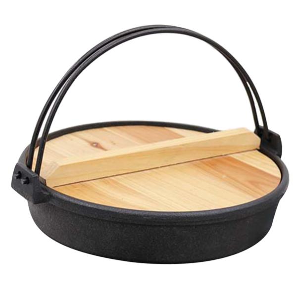 商品名:  RORPOIR 1 Set 5 Quart Pot with Lid Sukiyaki Nabe Sukiyaki Hot Pot Iron Sukiyaki Pot Shabu Pot with Lid Japanese Na...