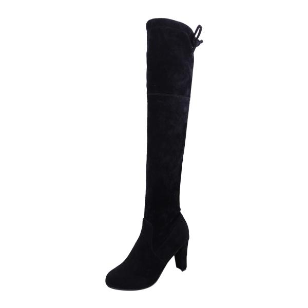 商品名:  Black Boots For Women Over Knee Thigh High Boots,Women Round Toe Stretchy Over The Knee Boots Block Low Heel Thigh...