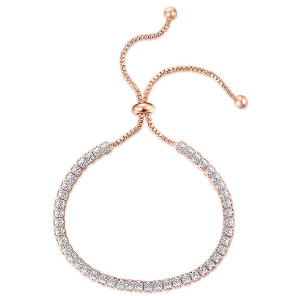 商品名:  Friendship Tennis Bracelets For Women Square Zircon Rose Gold Color Handmade Bracelet Jewelry Gift H024 Beautiful ...