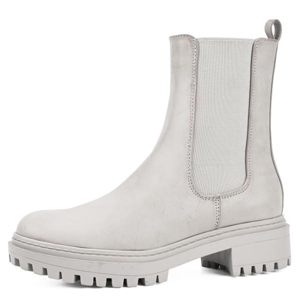 商品名:  KEIIYJ Women's Platform Mid Calf Cleated Chunky Ankle High Fashion Boots(WANTED1,GREY-11)ブランド: KEIIYJ商品サイズ: 11高さ: ...
