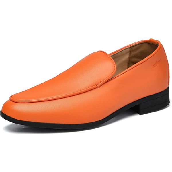 商品名UUBARIS Men's Penny Loafers Slip on Leather Dress Shoes Business Formal Shoes Boat Shoes Orange Size 8ブランド：UUBARIS商品サ...