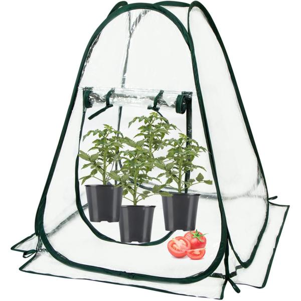 商品名: EXQST ガーデン温室カバー ミニポップアップ小屋 ポータブル植物ハウス 屋外屋内植物保護 ジッパードア付き(30インチx30インチx33インチ) EXQST Garden Greenhouse Cover Mini Pop U...