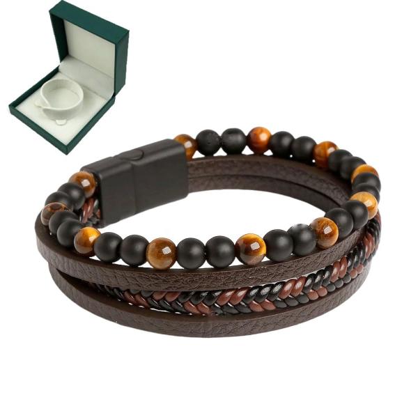 商品名: Volcanicx ウェルネス&amp;リリーフブレスレット 火山閉経ブレスレット スリミング用 Volcanicx 閉経ブレスレット 更年期障害 減量 男女兼用, レザー, アベンチュリン Volcanicx Wellness ...