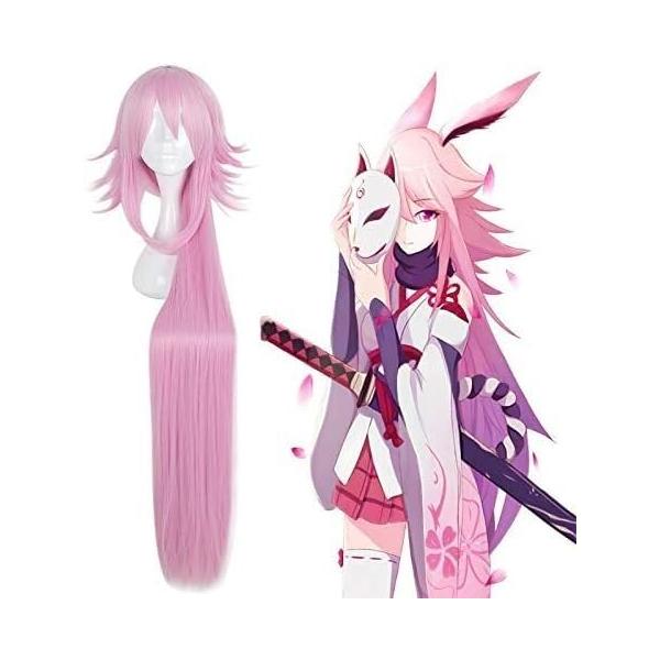 商品名:  Uearlid Game HOUKAI IMPACT 3 Cosplay Wigs Yae Sakura Cosplay Pink Long Wigs Halloween Carnival Party MmiHoYo Cospl...
